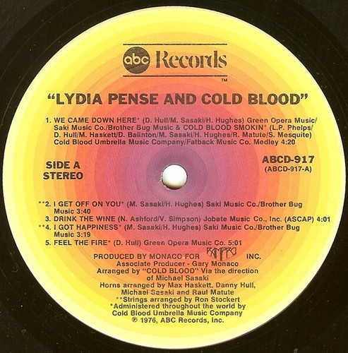 Vinyl Lydia Pense & Cold Blood Lydia Pense & Cold Blood LP, Album 1976 ...