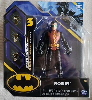 Spin Master - DC Robin 4 inch Action Figure 3 Surprise Accessories ...