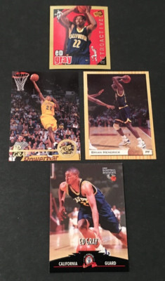 Ed Gray California COLLEGE BASKETBALL Cards Lot of 3 + 1 Brian Hendrick ...