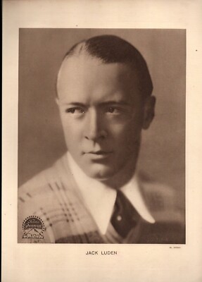 PHOTO CINEMA PARAMOUNT IMPRIMEE HELIOGRAVURE 1928 JACK LUDEN | eBay