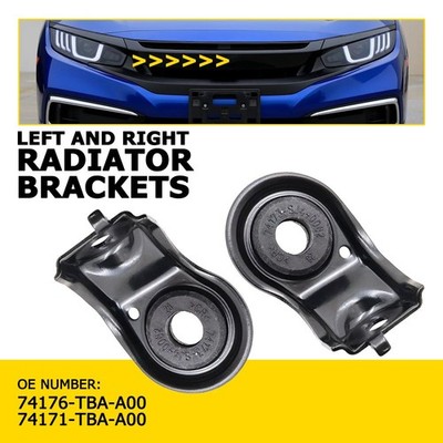2X Radiator Upper Mount Support Bracket For Honda Civic 2016 17 18 19 ...