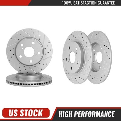 For Scion Xb 2008 2009-2015 Front Rear Drilled and Slotted Brake Disc ...