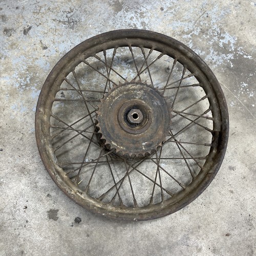 Vintage antique Indian Scout rear rim wheel chief hub brake drum axle ...