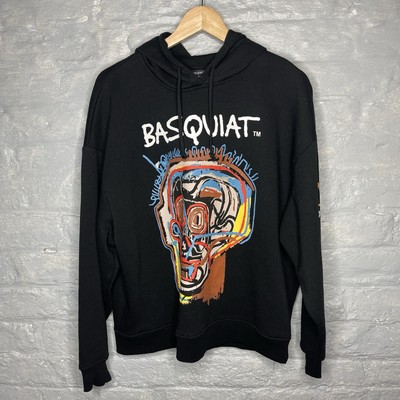 Basquiat x Primark Black Graphic Men's Pullover Hoodie Medium | eBay UK