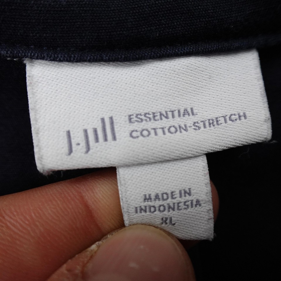 J Jill Blazer Womens XL Blue Sport Coat Jacket Unstructured Preppy ...