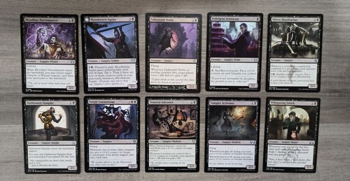 MTG Magic Set of 10 Uncommon Black Vampire Creature Cards EDH Commander ...