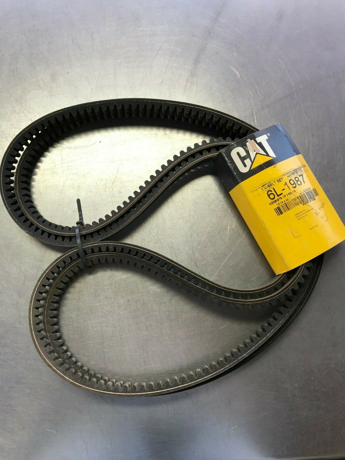 6L1987 GENUINE OEM CAT V-BELT SET Qty of TWO 3L-9489 Belts Caterpillar ...