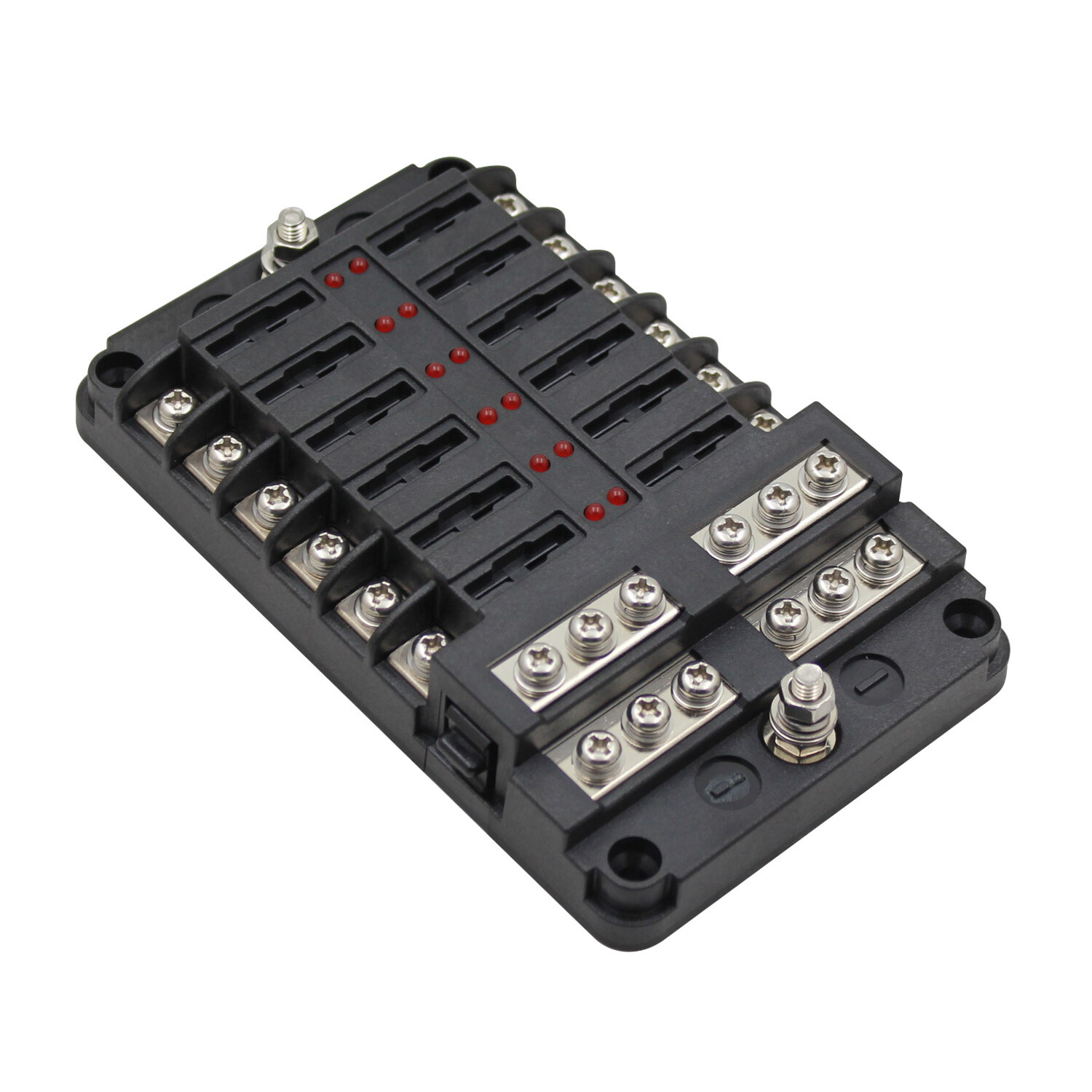 12 Way Blade Fuse Box Distribution Bar Bus Boat Car Kits Marine Holder ...