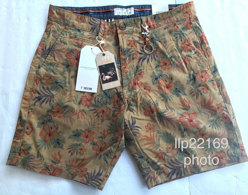 DENIM & FLOWER RICKY SINGH Men’s Power Stretch Shorts SIZE 30 TAN ...