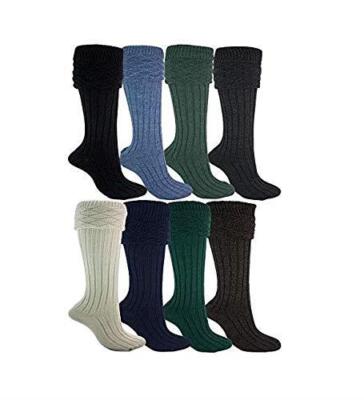 Warm Scottish Wool Kilt Hose Traditional Design in 8 Colours | eBay UK
