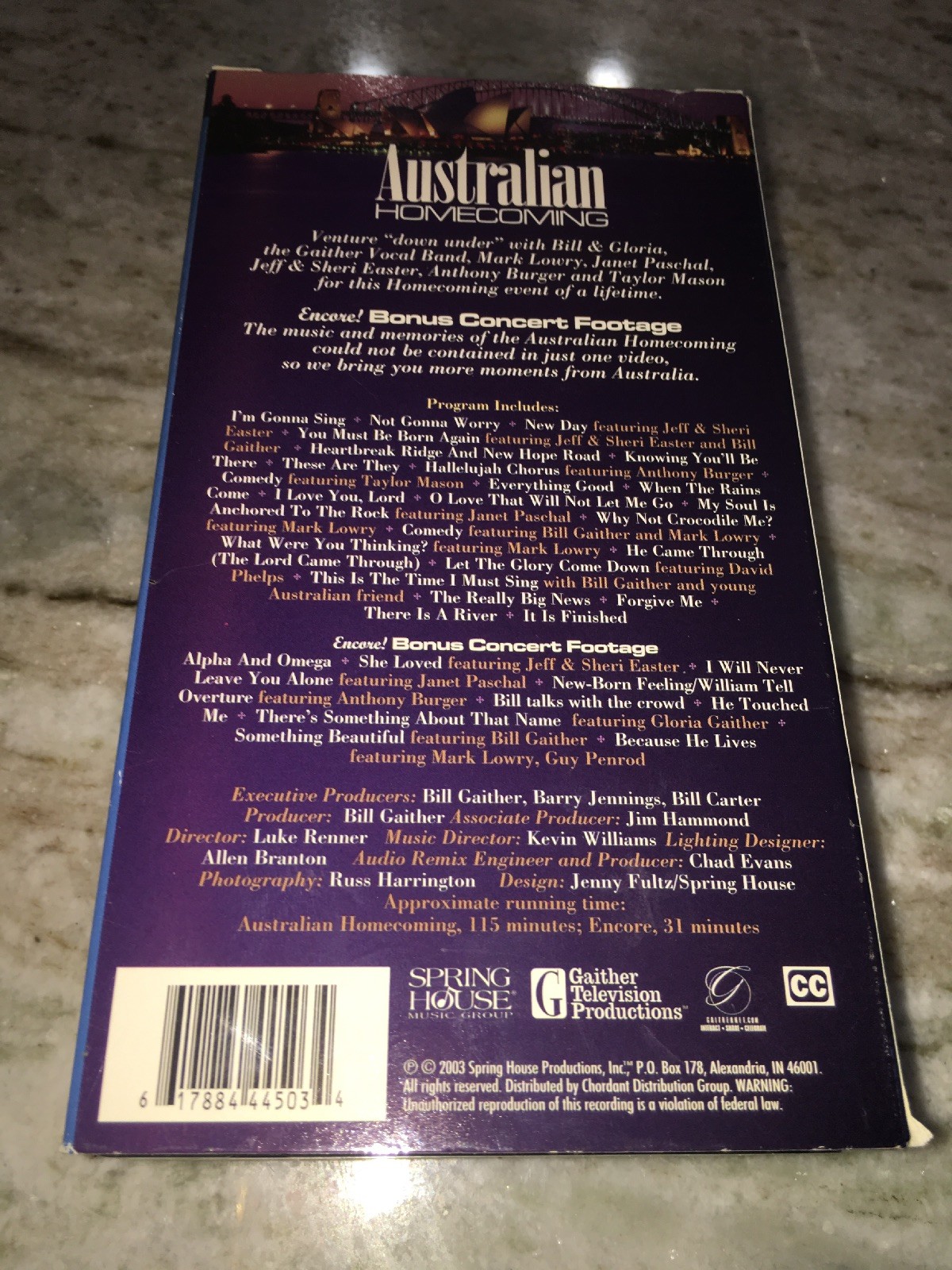 Gaither Gospel Series Australian Homecoming VHS Tape Set of 2 Videos ...