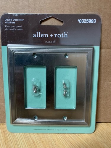 allen + roth Market 2-Gang Decorator Wall Plate, Satin Nickel | eBay