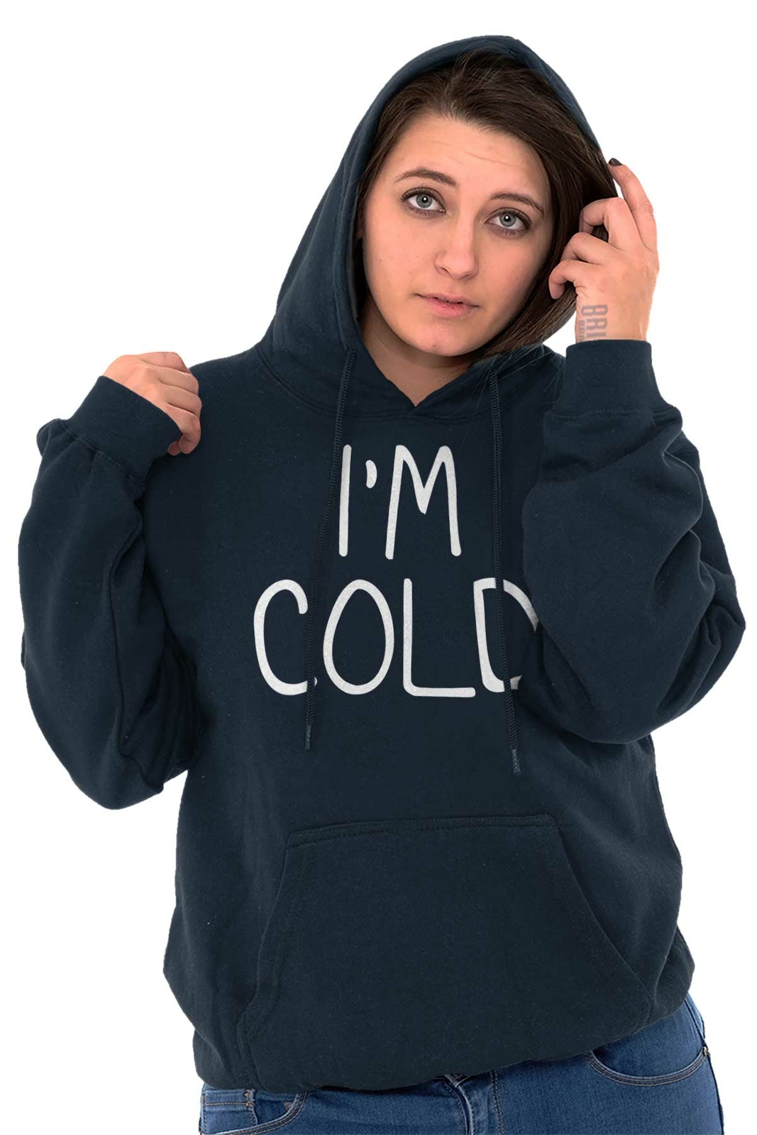 Funny Sarcastic Humor I'm Cold Snuggle Joke Hoodie Hooded Sweatshirt ...