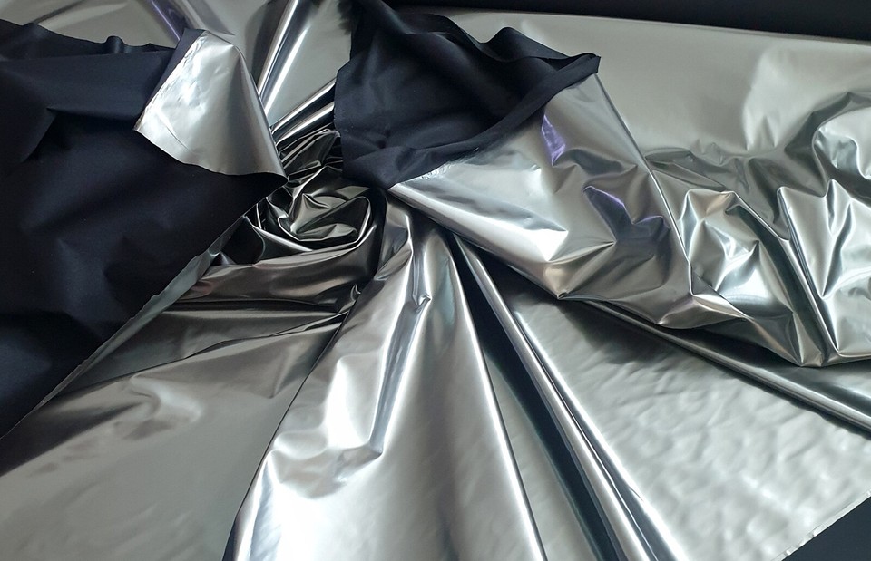 Shiny Metallic PVC Latex Pleather Stretch Fabric Vinyl Bodycon Dress ...