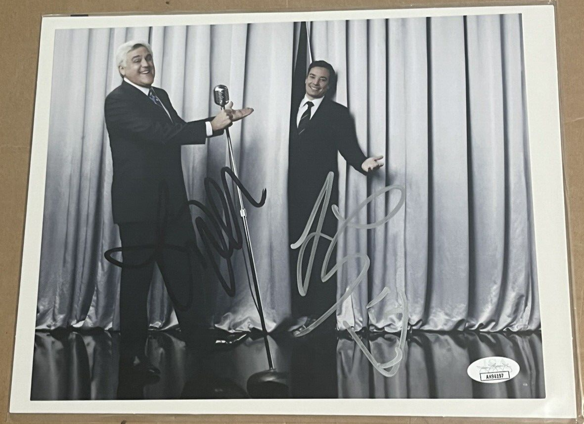 The Tonight Show Jay Leno & Jimmy Fallon Autograph 8x10 (JSA) | eBay