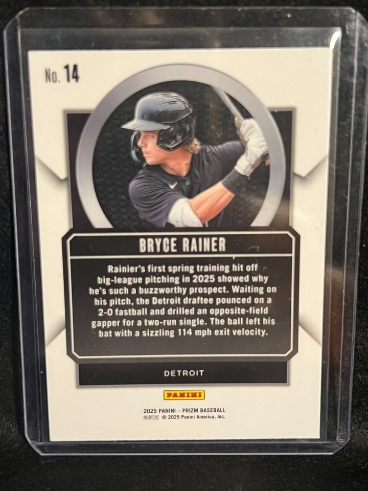 Bryce Rainer 2025 Panini Prizm Talisman #14 - Detroit Tigers | eBay
