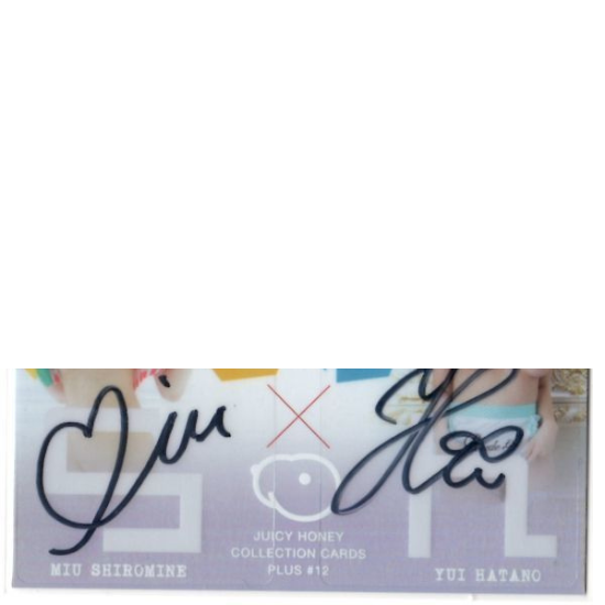 Miu Shiromine & Yui Hatano JUICY HONEY Autograph Combo Card 20/20 Japan ...
