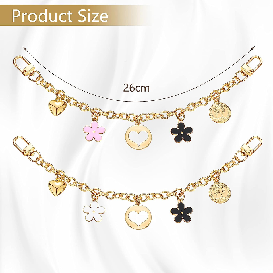 2 Pcs Bag Charms for Handbags, Purse Chain Strap Extender with Clasp ...