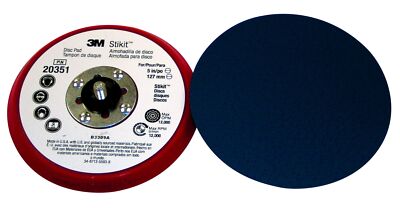 3M Stikit Low Profile Disc Pad 20351, 5 in x 3/8 in x 5/16-24 Exte ...