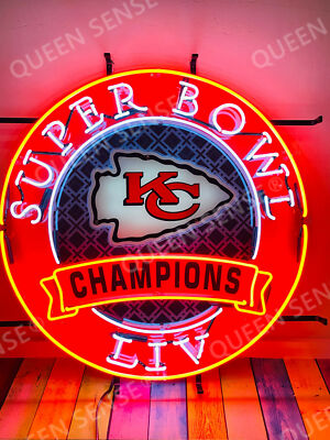 New Kansas City Chiefs Champions Lamp Neon Light Sign 24" HD Vivid ...