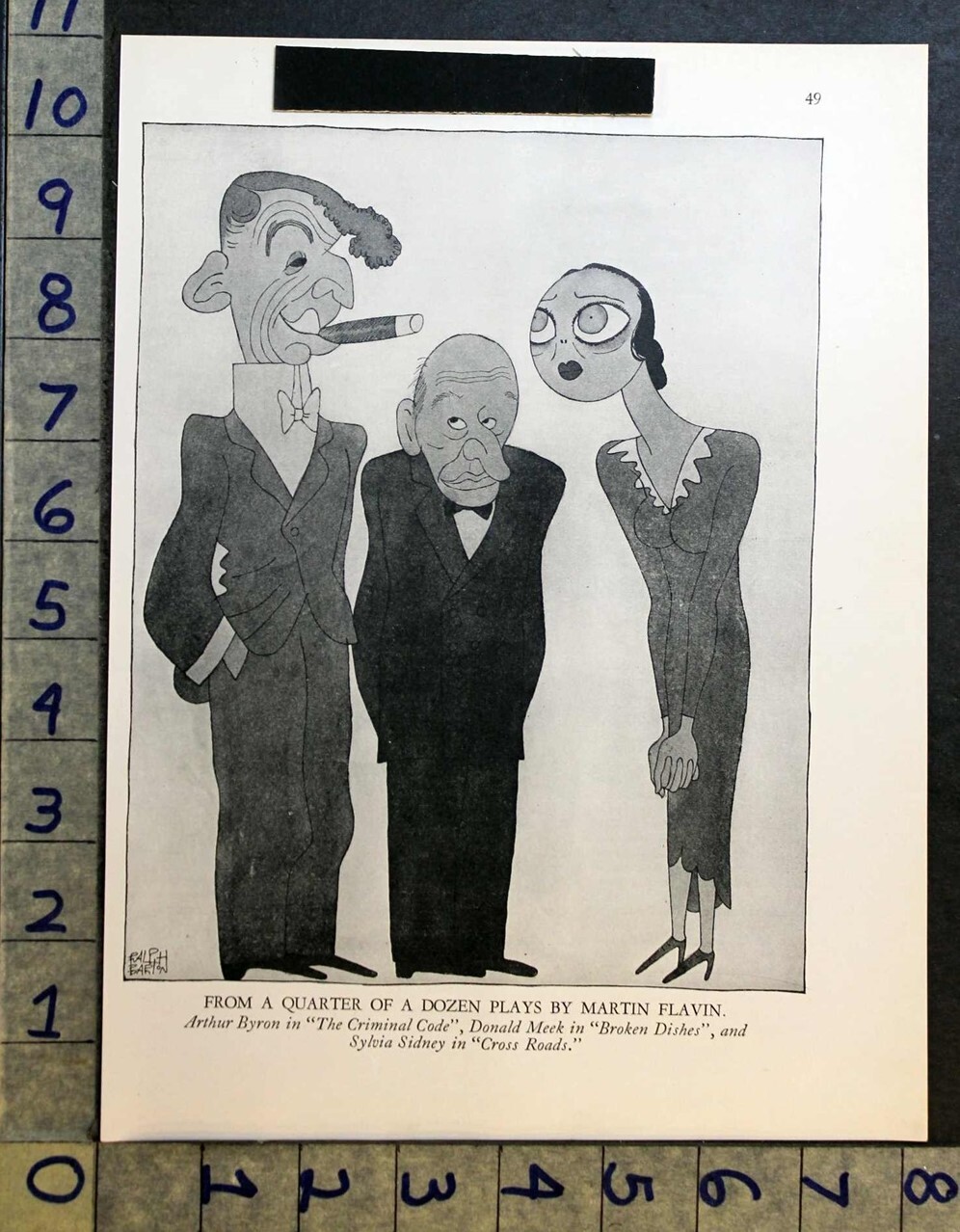1929 FLAVIN BYRON MEEK SIDNEY CHARICATURIST CARTOON RALPH BARTON PRINT ...