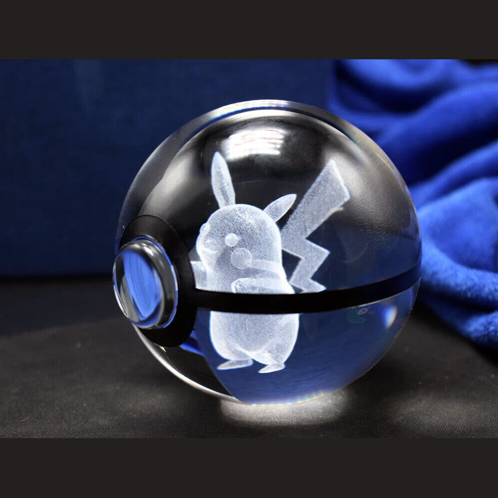 3D 80mm Pokemon Crystal Ball Lamp LED Night Colour Light - Gift Box- AU ...
