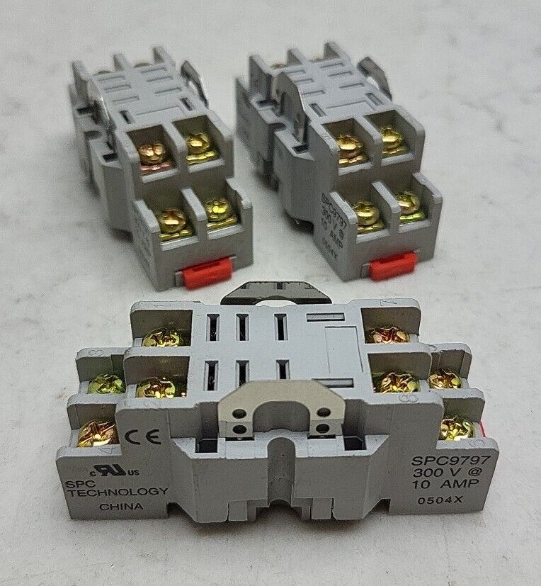 3 Pack SPC Technology SPC9797 Relay Socket 8 Flat Pin 10 Amp 300V *NEW ...