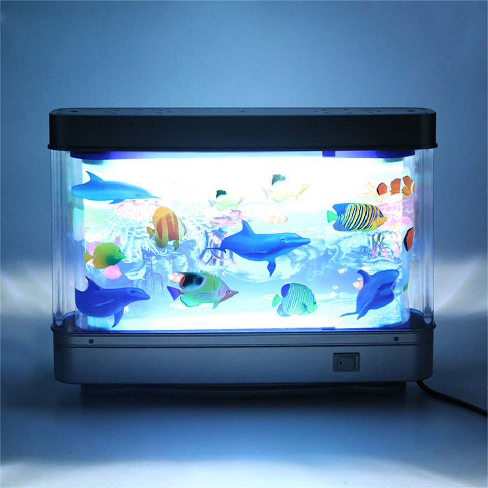 Frutiger Aero Lamp, Frutiger Aero Fish Lamp, Fake Fish Tank Mini ...