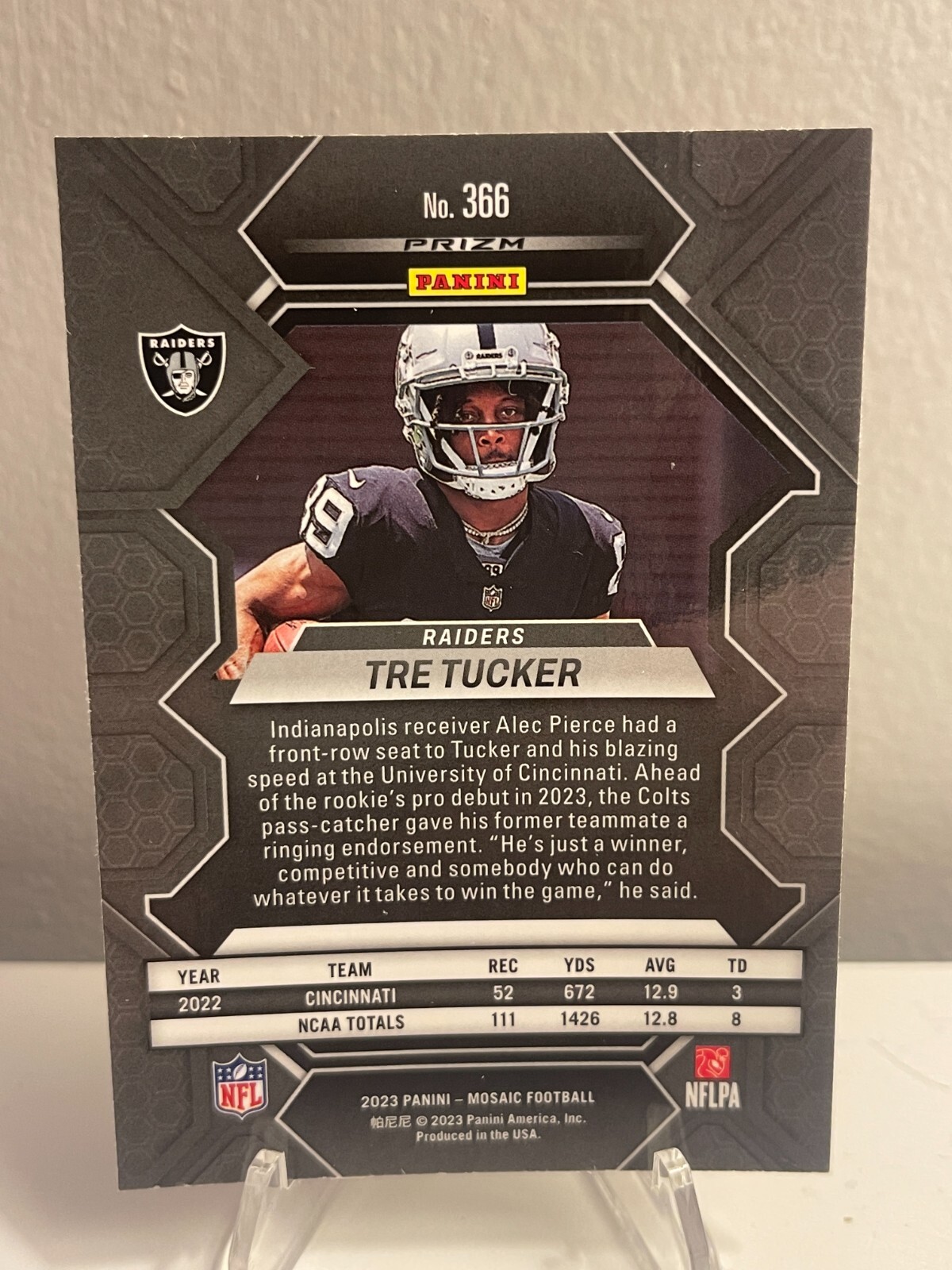 Tre Tucker 2023 Mosaic Pink Prizm Rookie Las Vegas Raiders #366 | eBay UK