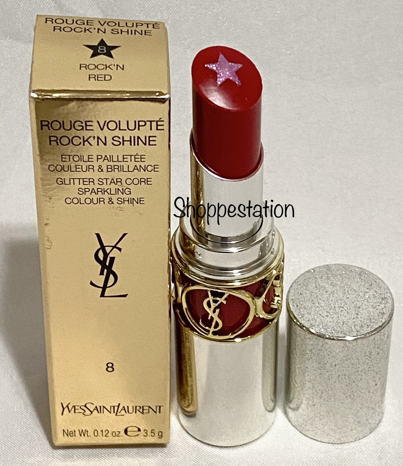 Yves Saint Laurent ROUGE VOLUPTÉ ROCK'N SHINE Lipstick Shade 8 ROCK’N ...