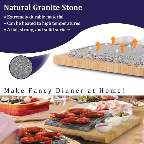 Cooking Stones for Steak, Indoor Grill Sizzling Hot Stone Set, Steak ...
