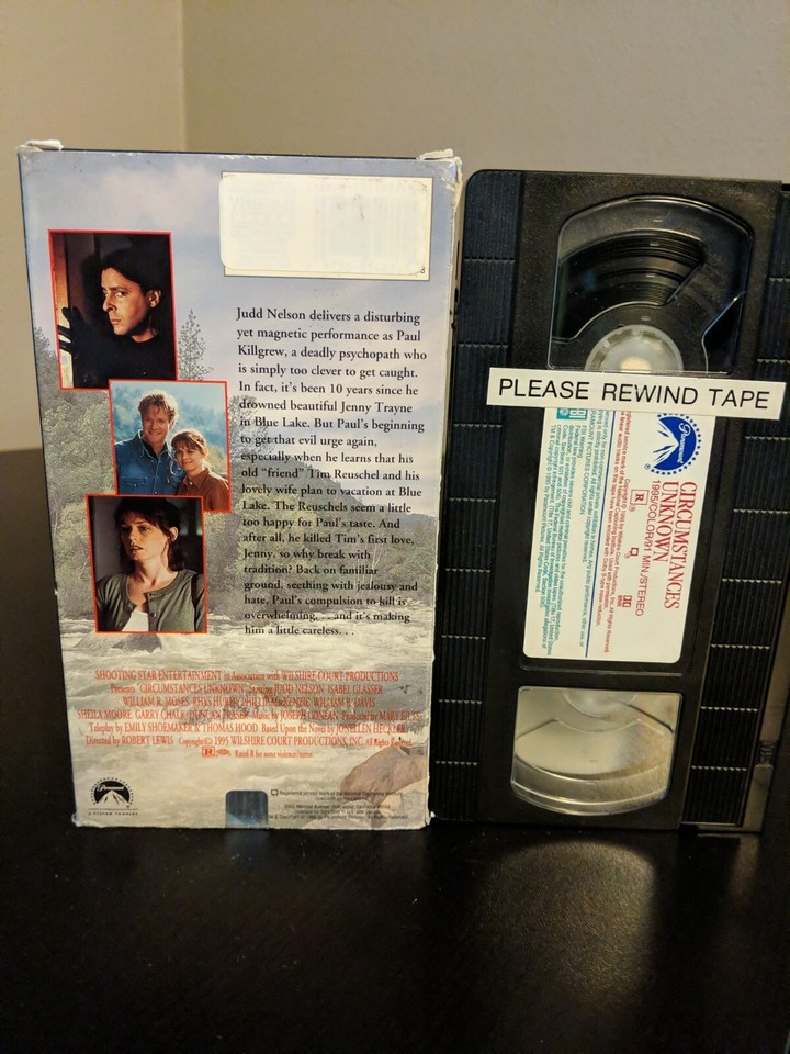CIRCUMSTANCES UNKNOWN VHS JUDD NELSON 1995 Horror Thriller Rare Movie ...