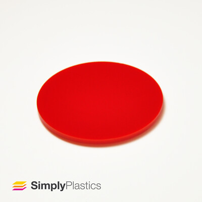 Perspex® Laser Cut Red 433 Acrylic Plastic Discs Circle / Multi-packs ...