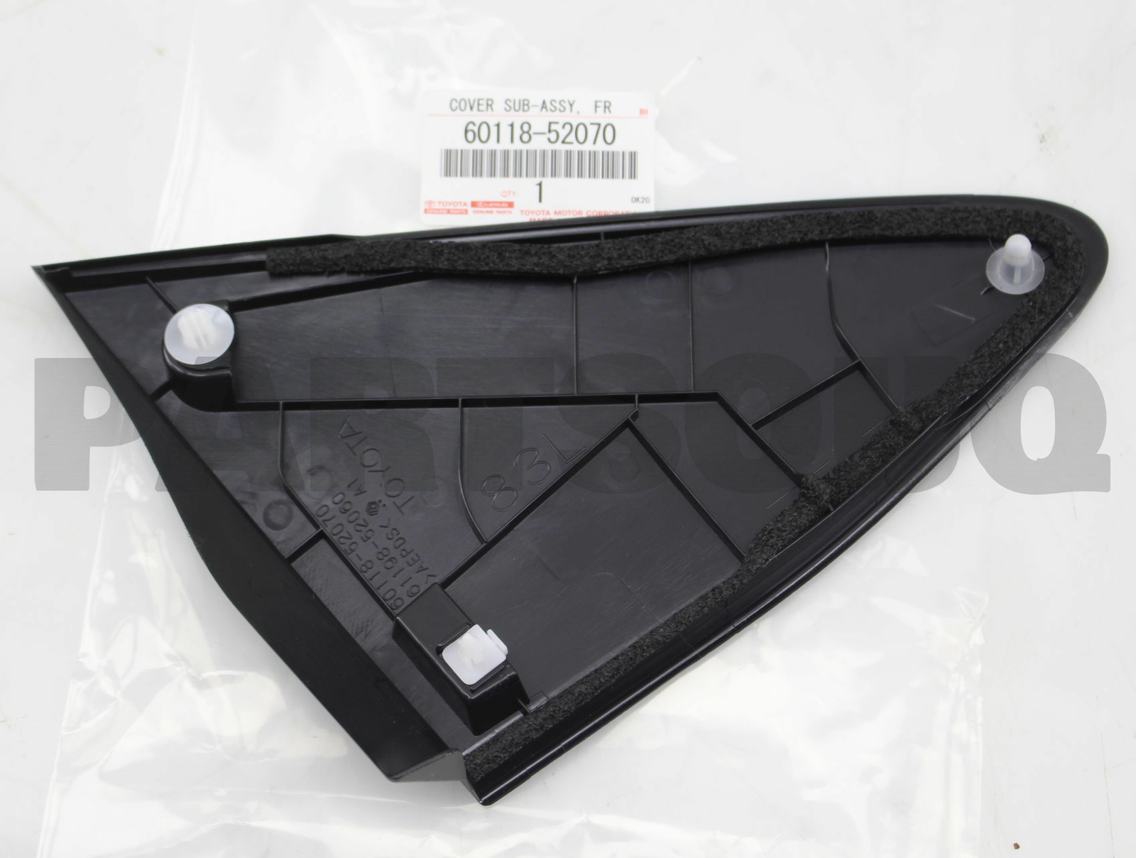 6011852070 Genuine Toyota COVER SUB-ASSY, FRONT PILLAR, UPR LH 60118 ...