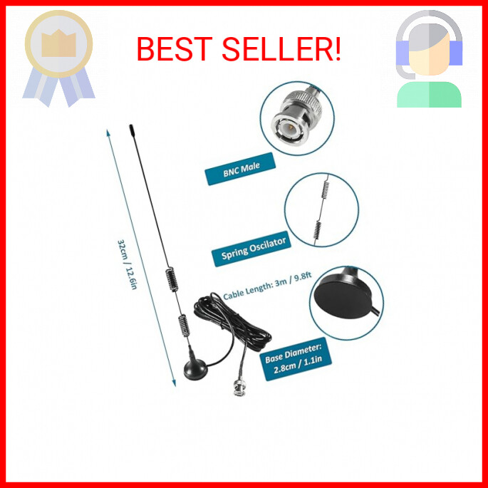 AEDIKO 2pcs Police Scanner Antenna Radio Scanner Antenna HF VHF UHF 20-1300MHz B | eBay