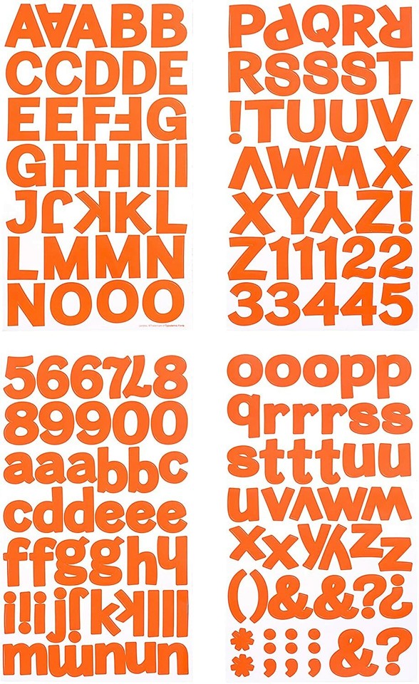 Darice Orange, Large Block Font Letter Stickers, 160 pc | eBay