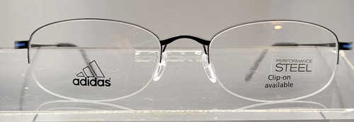 NOS Adidas Silhouette af04 Black Semi Rimless eyeglass frame 53-19-140 ...