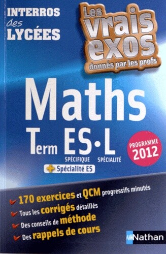 Interros des Lycées Maths Terminale ES.L | eBay