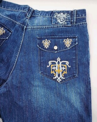 RUFF RYDERS Shorts Men Sz 42 DMX Hip Hop Y2K 90s Baggy Embroidered ...