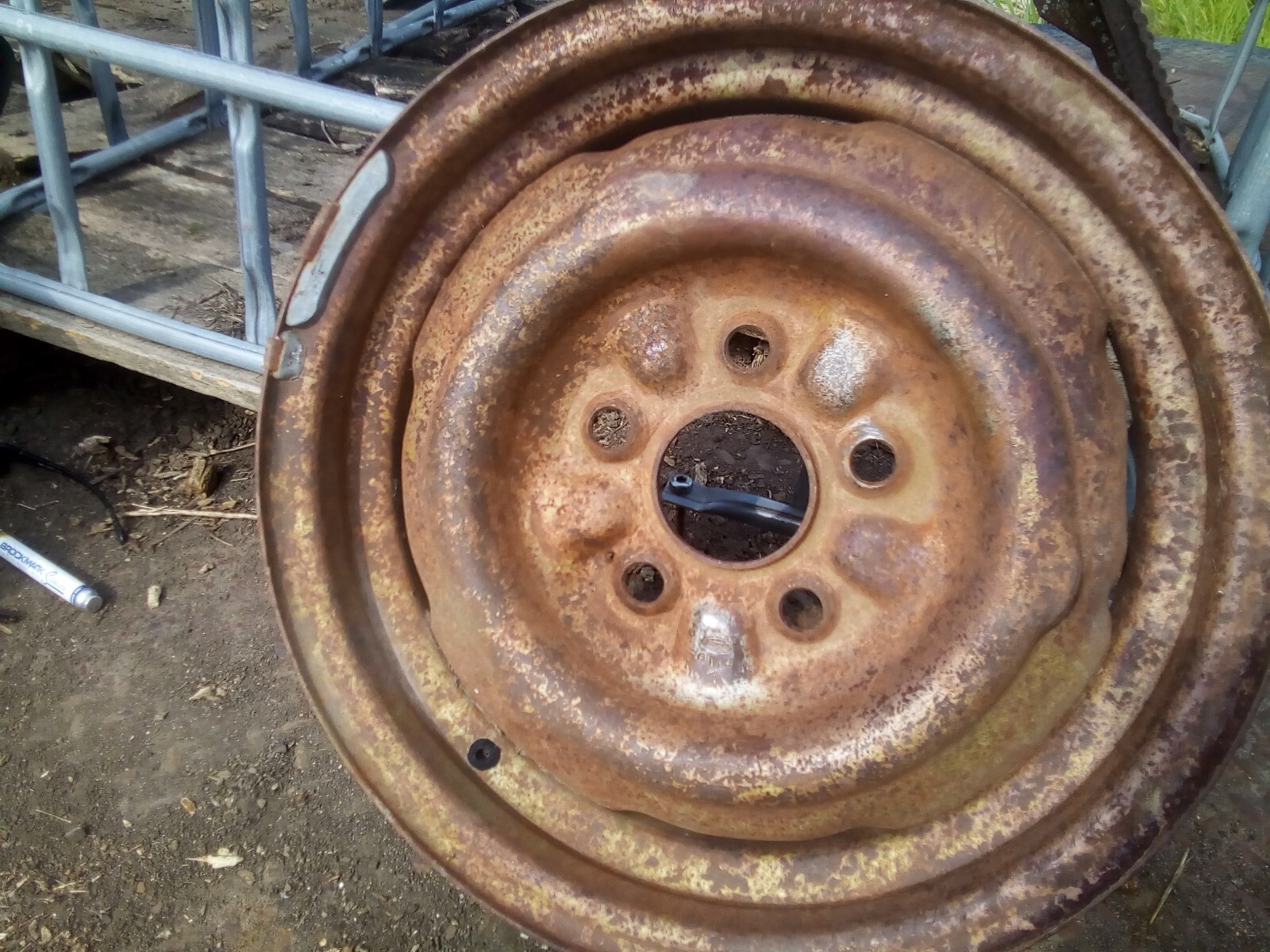 1957 1958 1959 1960 Ford Steel Wheel 14x4.5 Rim OEM Wheel 5 on 4.5 ...