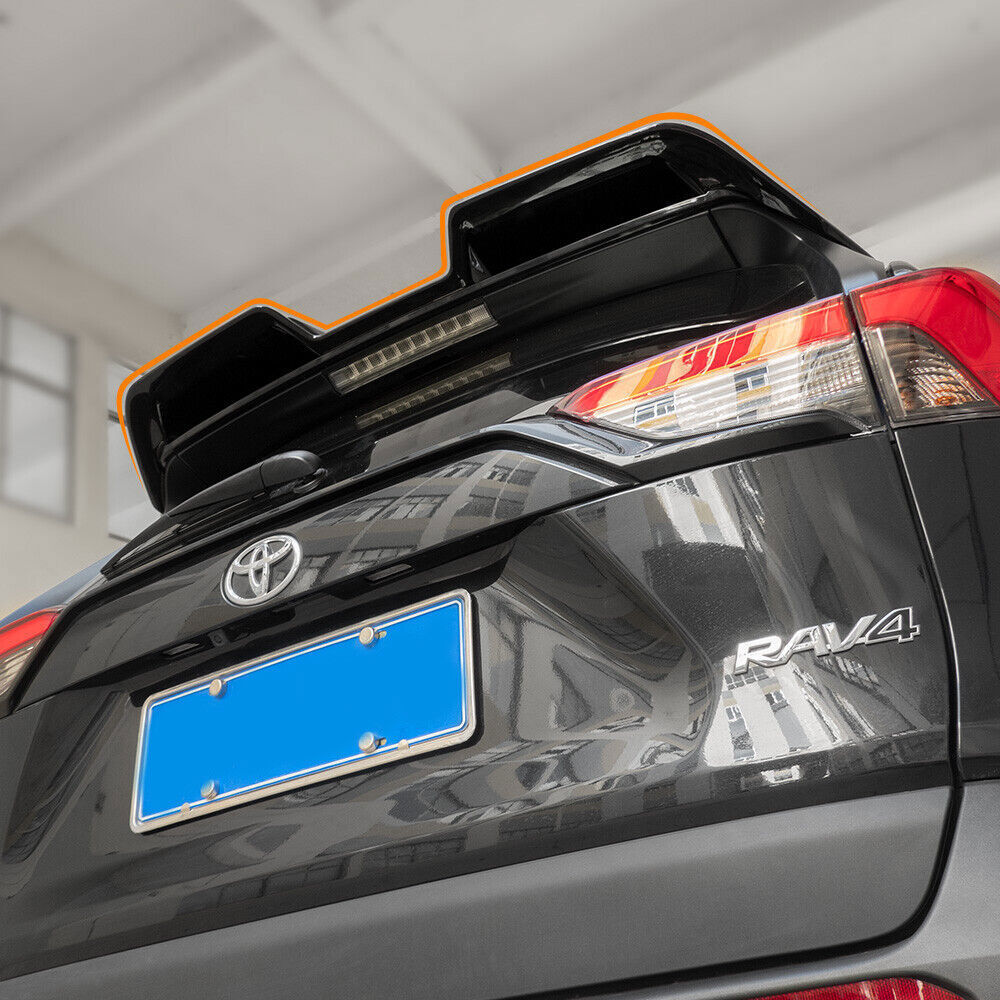Fit 2019-2022 Toyota Rav4 Rear Spoiler Trunk Wing Lip Glossy Black ...