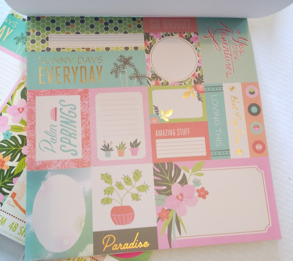 Recollections Craft Smith 12x12 Paper Pad Lot Palm Scrapbook Sheets 14 ...