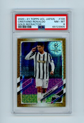 2020-21 Cristiano Ronaldo Topps Chrome Japan Gold Refractor Juventus 41 ...