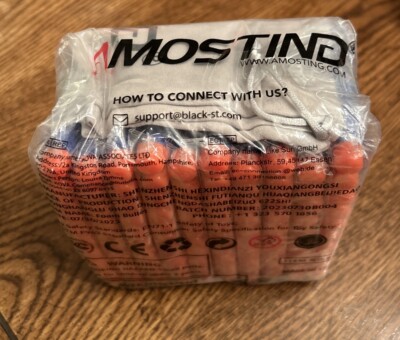 AMOSTING Refill Darts 100PC Bullets Ammo Pack for Nerf Guns SEALED FAST ...