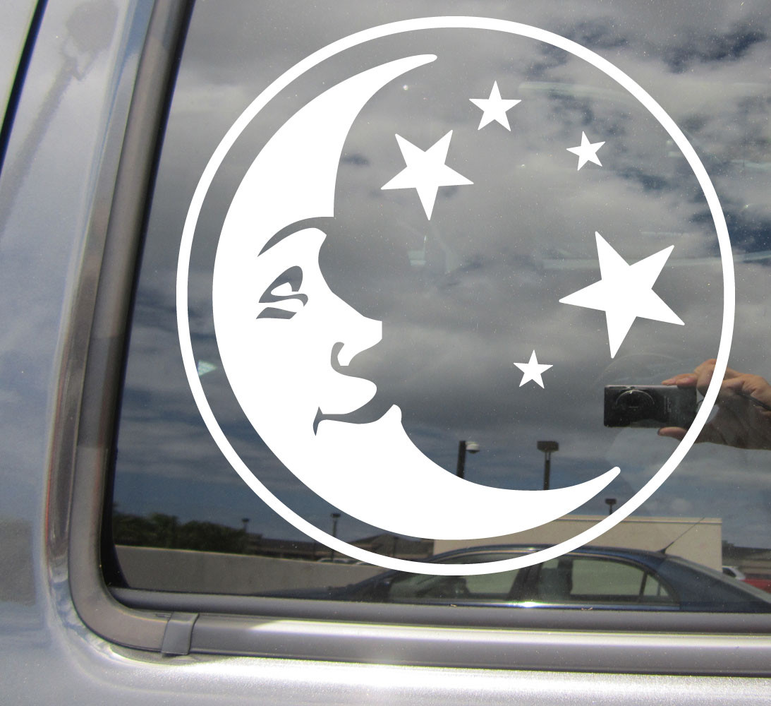 Moon and Stars - Ancient Car Laptop Bumper Window Vinyl Decal Sticker ...