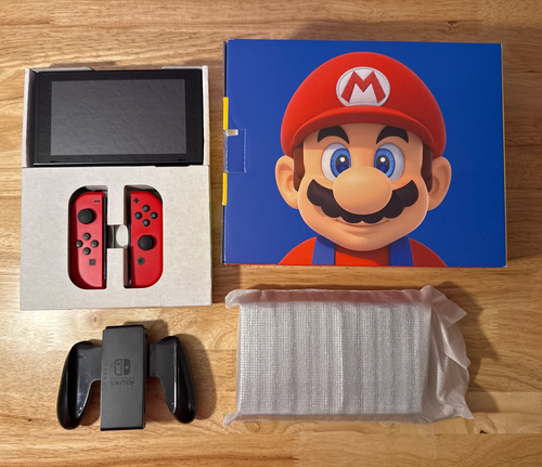 Nintendo Switch Console (Version 2 V2) Mario Day Release - CIB Complete ...