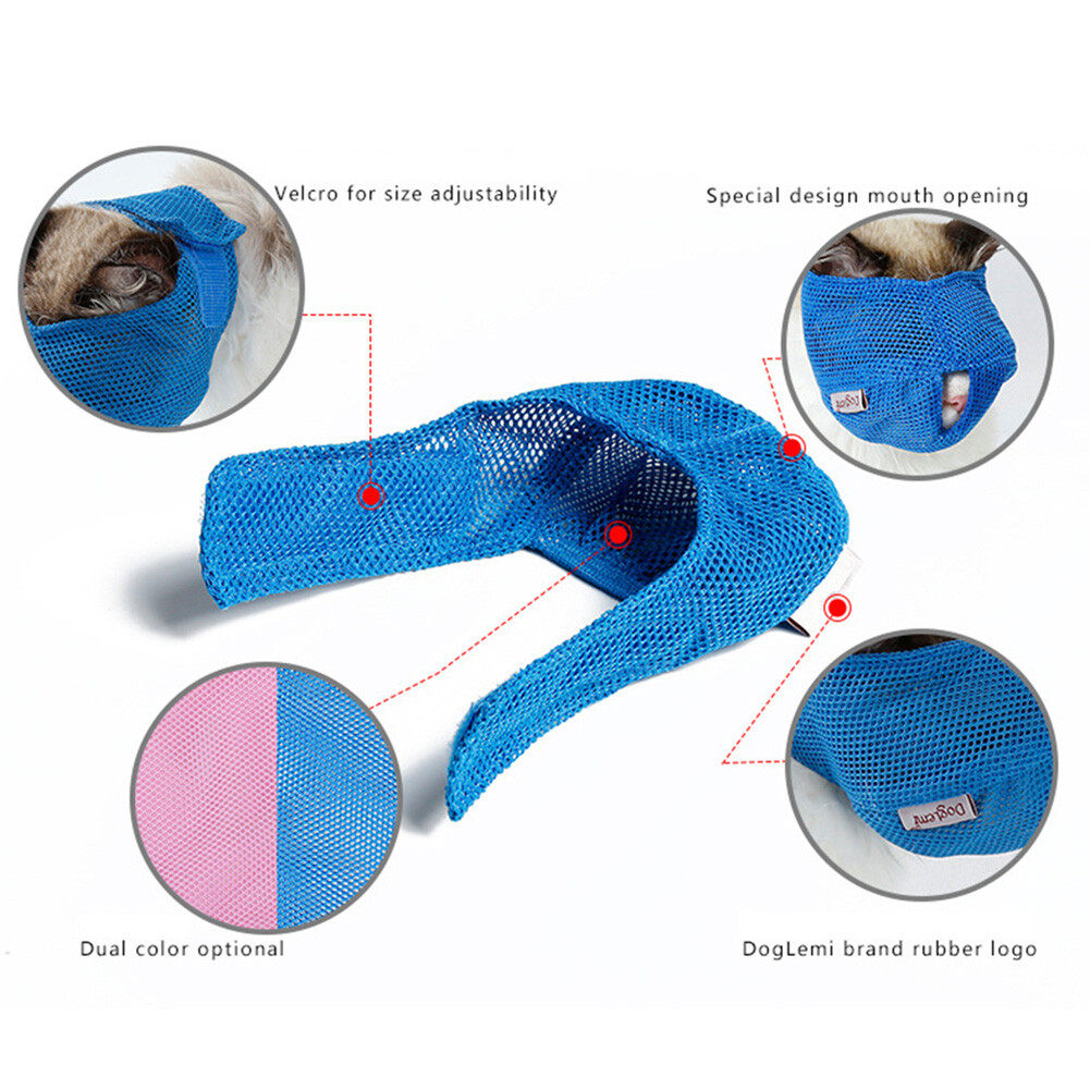 Cat Muzzle Anti-Bark Bite Grooming Mask Adjustable Pet Mouth Cover for ...