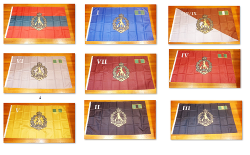 set of 9 Royal Australian Army Flags 1st to 8th Battalion Regiment Flag ...