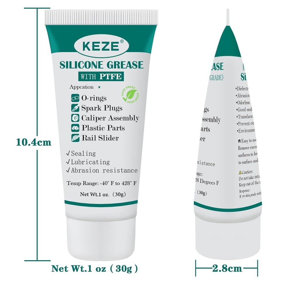 KEZE 92003 Silicone Grease with Ptfe,Teflon-Based Lubricant Silicon ...
