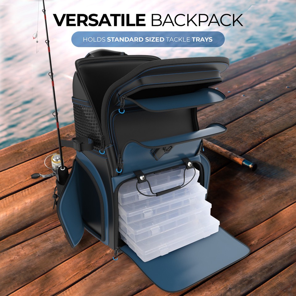 Reaction Tackle Large Backpack- Salt Water Resistant Fishing Bag ...